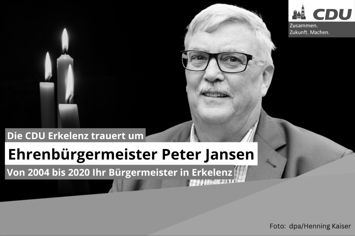 Trauer um Ehrenbürgermeister Peter Jansen – CDU Erkelenz